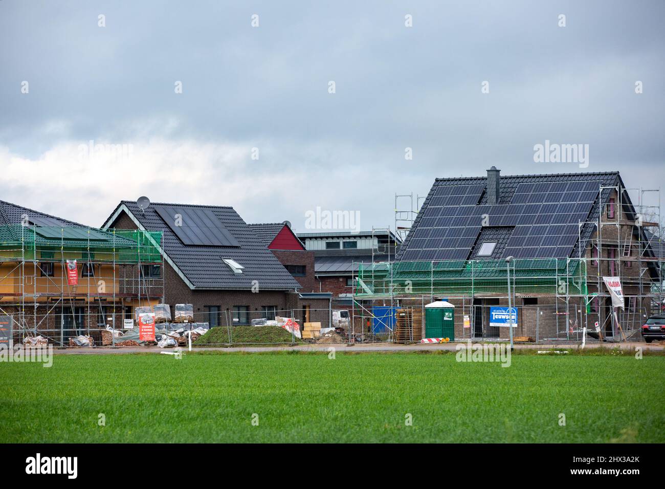 New Development In Germany, New Single-family Homes With Photovoltaic ...