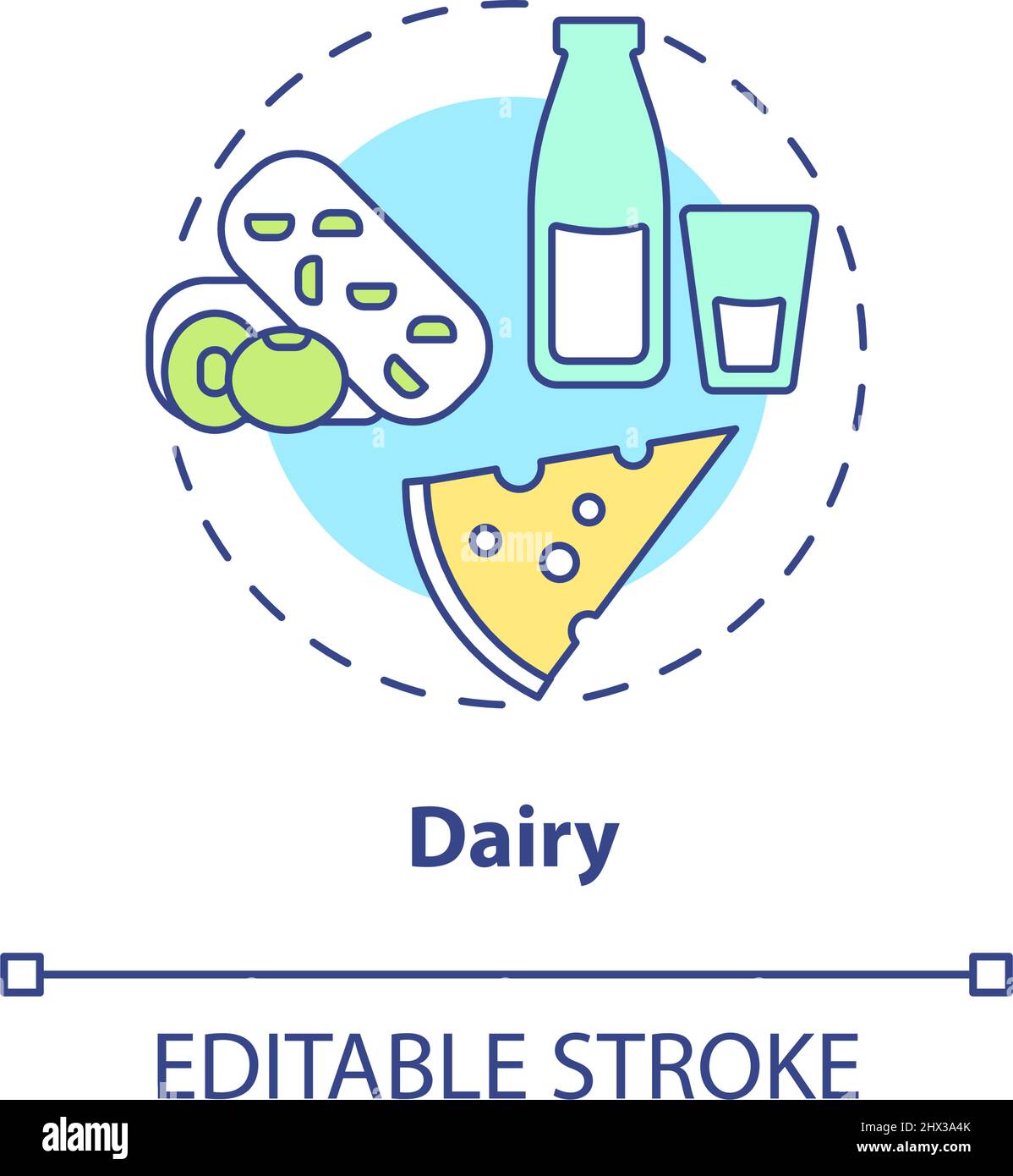 Dairy concept icon Stock Vector Image & Art - Alamy