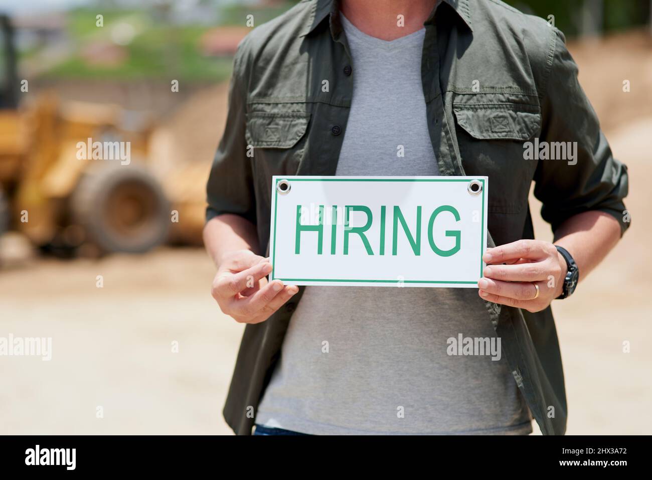 How hiring sign construction hi-res stock photography and images - Alamy