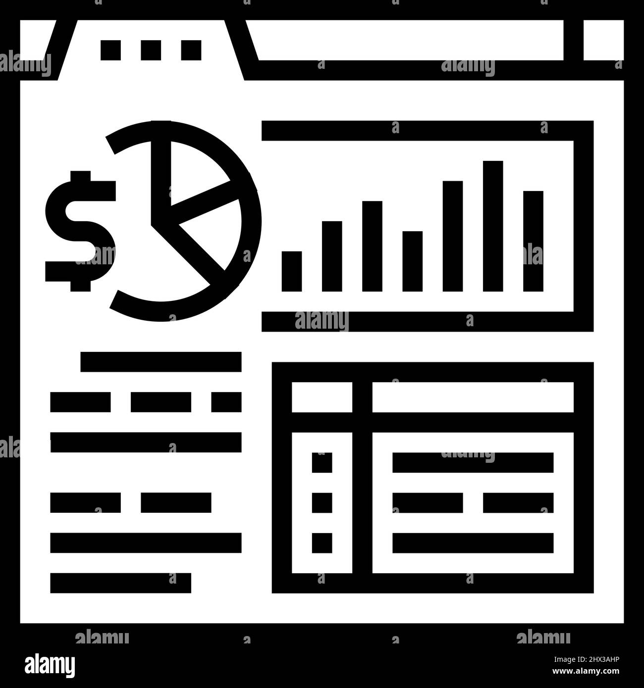 sales report line icon vector illustration Stock Vector Image & Art - Alamy