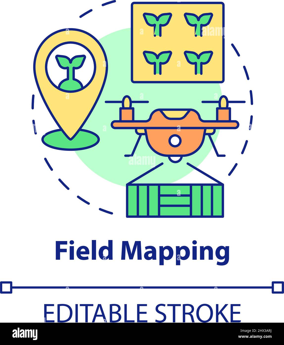 Field Mapping Concept Icon Stock Vector Image And Art Alamy