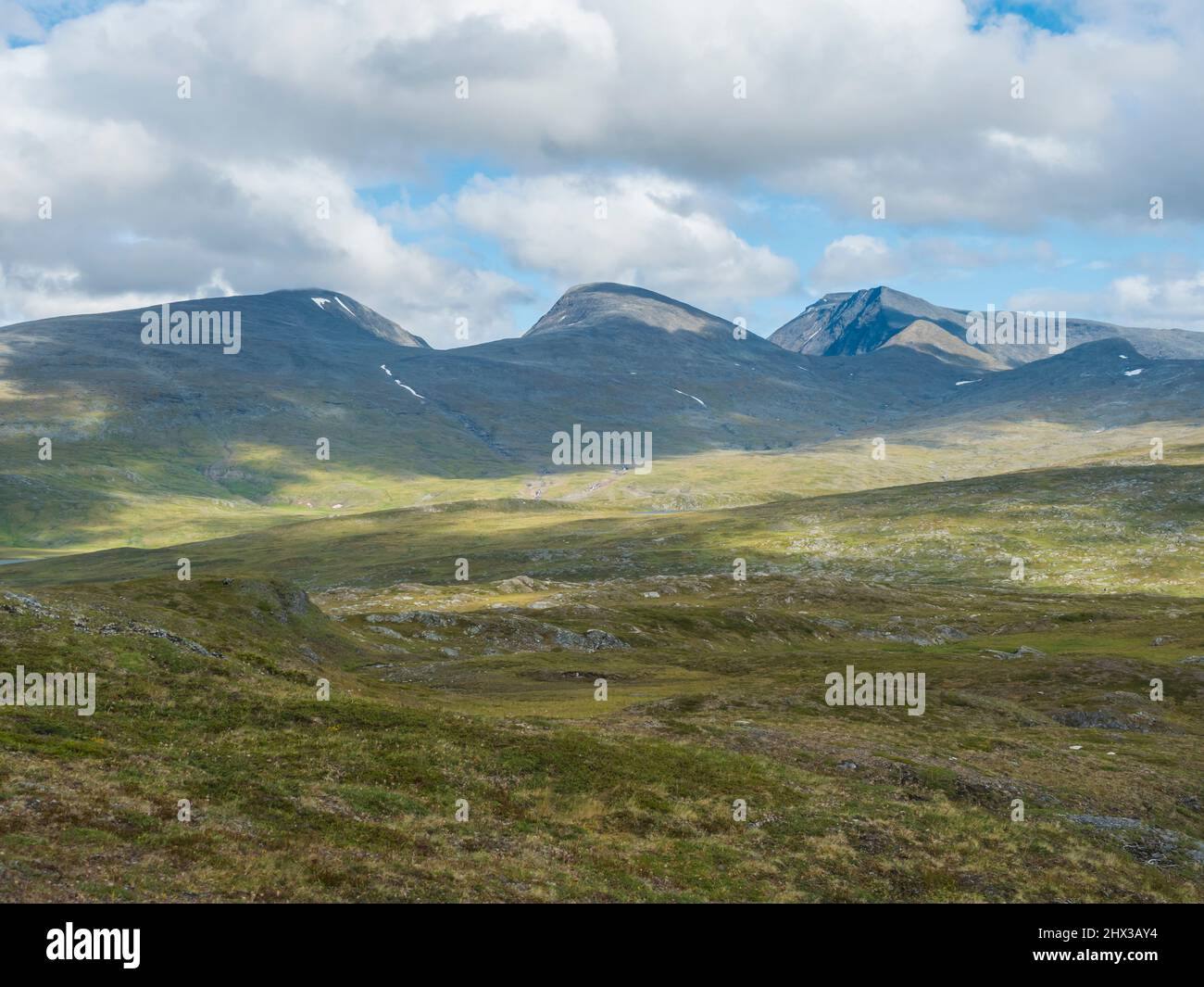 Beatiful northern landscape artic landscape, tundra in Swedish Lapland ...