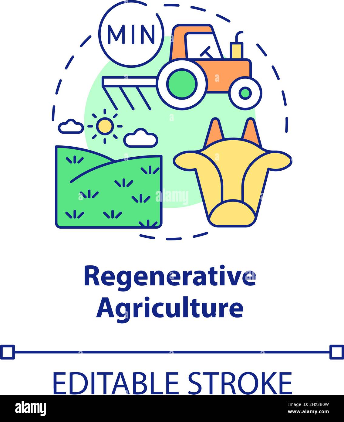 Regenerative agriculture concept icon Stock Vector Image & Art - Alamy