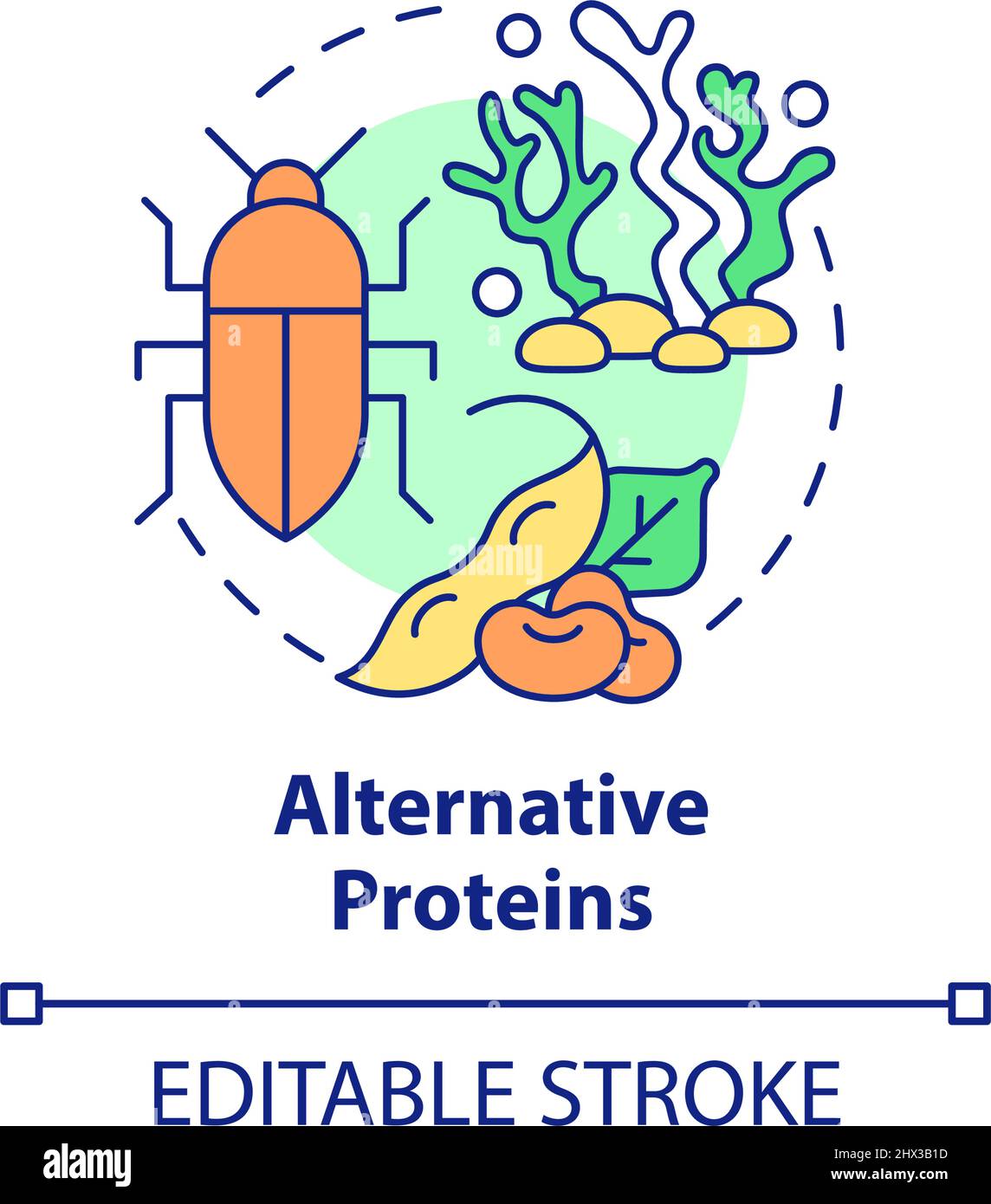 Alternative proteins concept icon Stock Vector Image & Art - Alamy