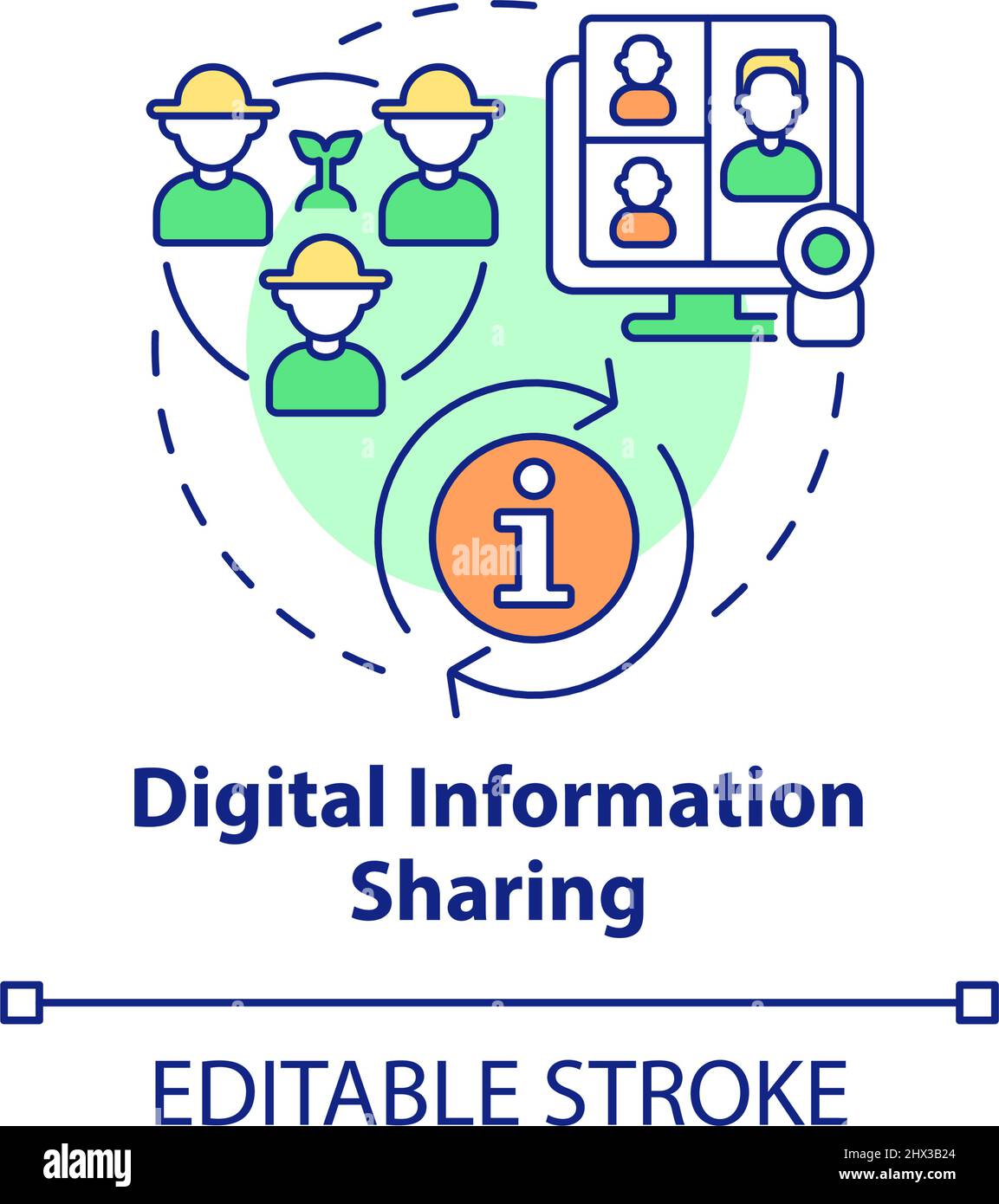 Digital information sharing concept icon Stock Vector Image & Art - Alamy