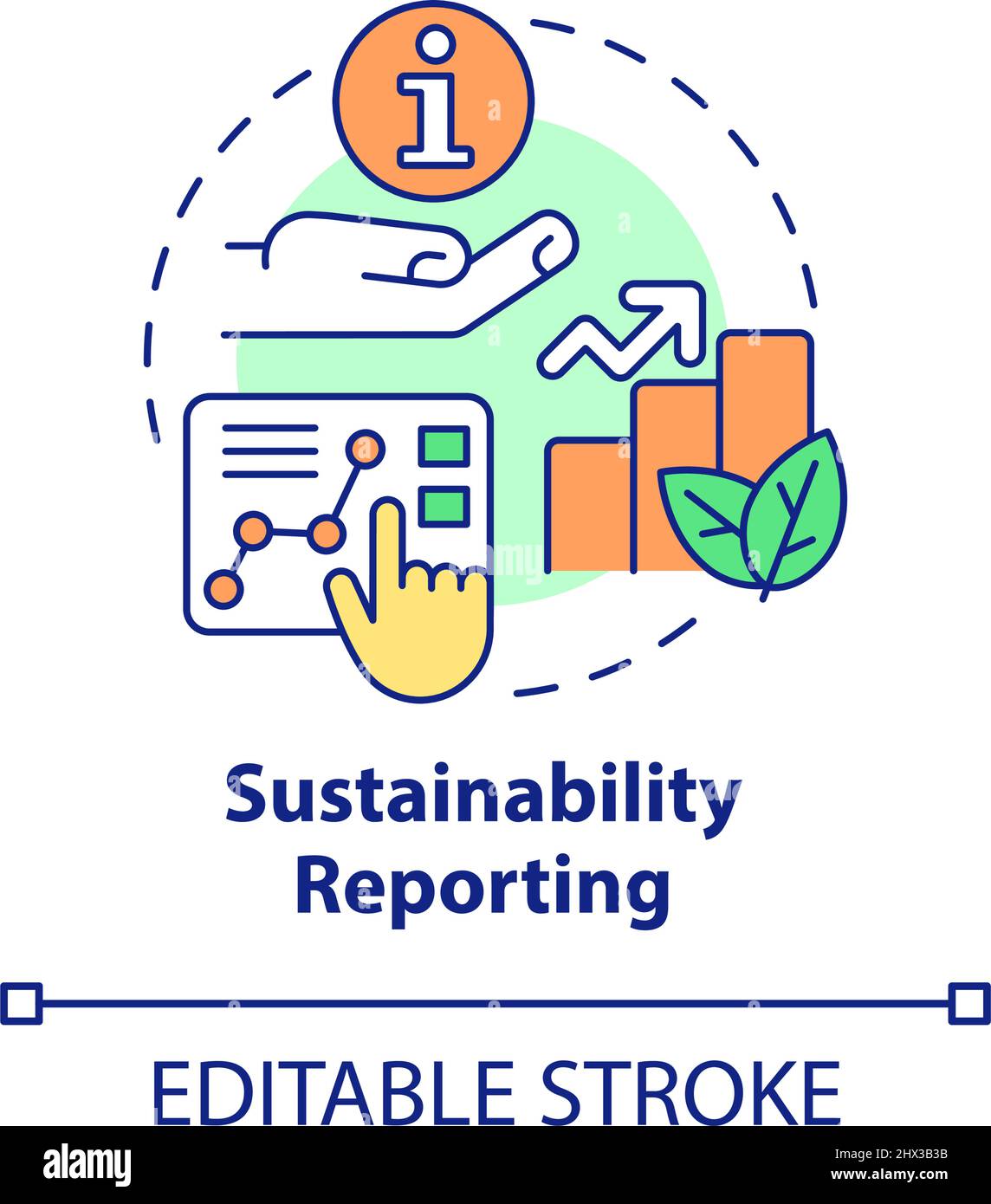 Sustainability reporting concept icon Stock Vector Image & Art - Alamy