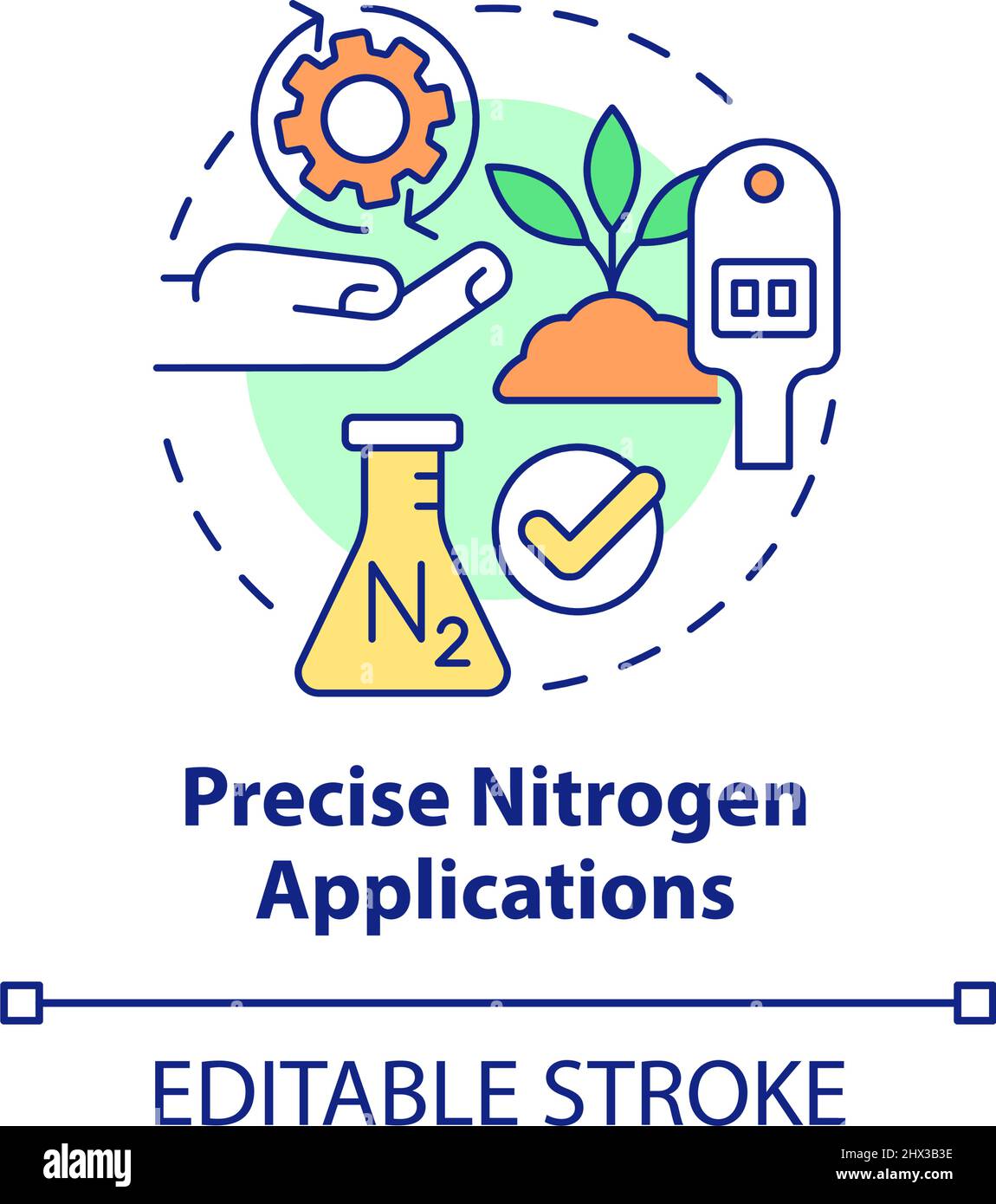 Precise nitrogen applications concept icon Stock Vector Image & Art - Alamy