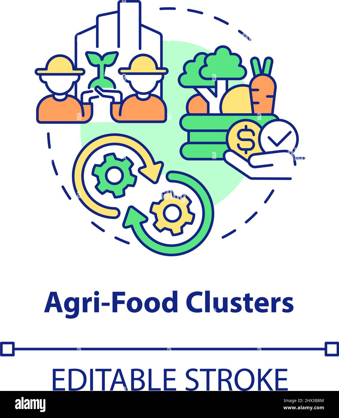 Agri-food clusters concept icon Stock Vector Image & Art - Alamy