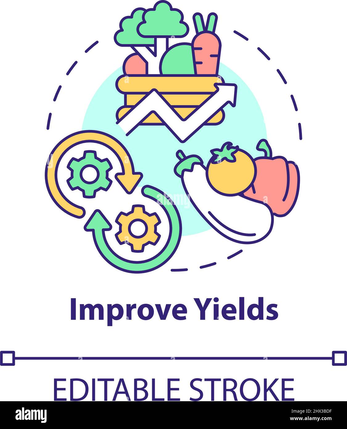 Improve yields concept icon Stock Vector Image & Art - Alamy