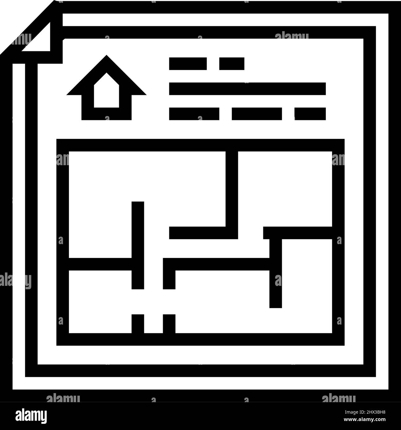 floor planning line icon vector illustration Stock Vector Image & Art ...