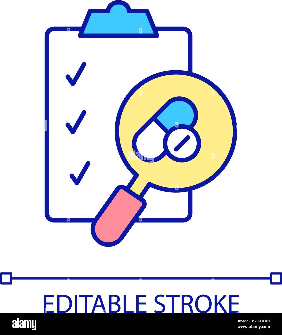 Report about medication tests RGB color icon Stock Vector Image & Art ...