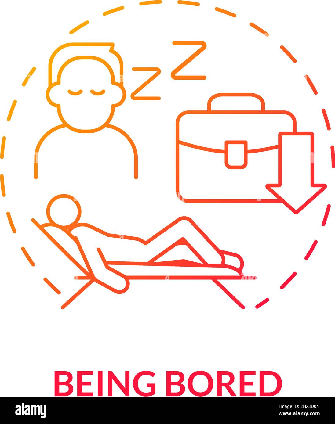 Being bored red gradient concept icon Stock Vector Image & Art - Alamy