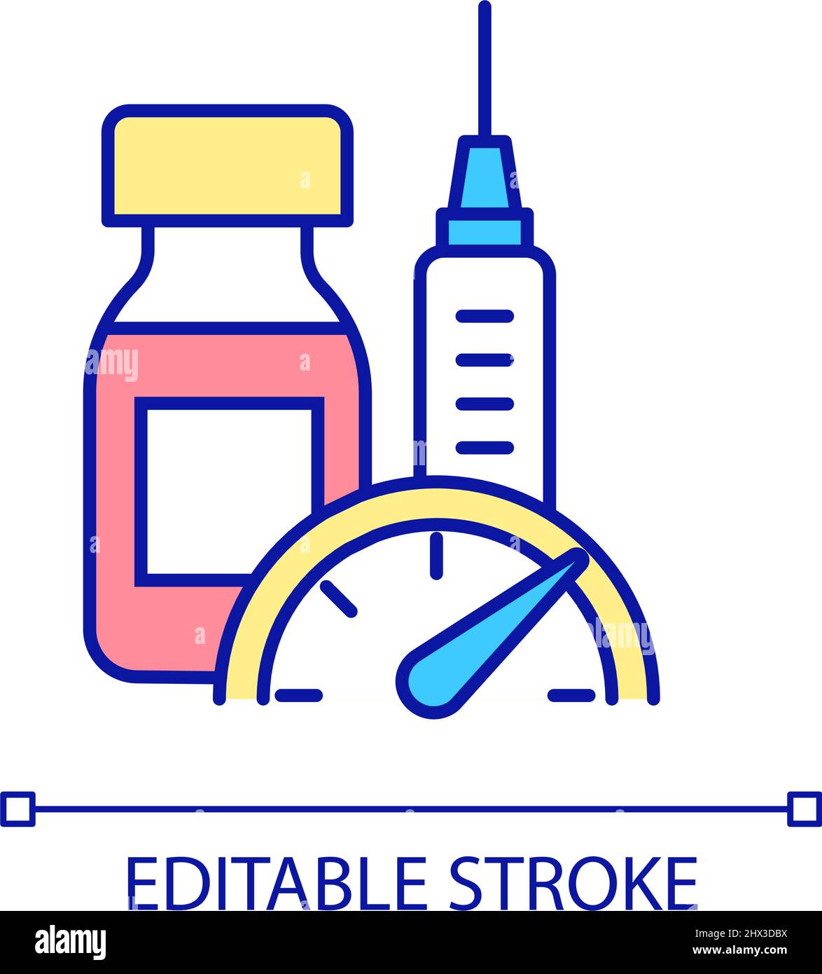 Good result in vaccine testing RGB color icon Stock Vector Image & Art ...