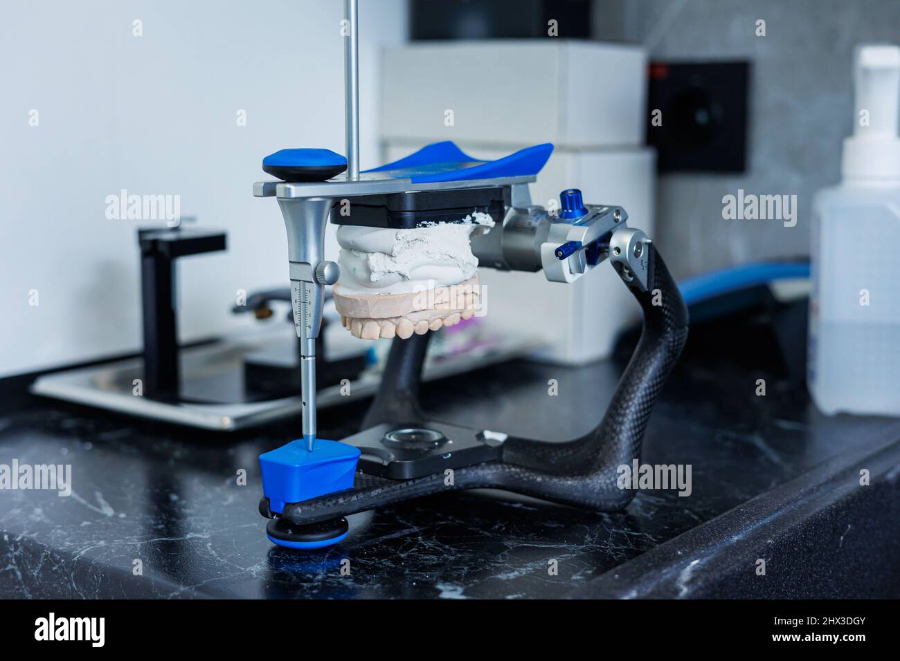 Plaster cast of the jaw with teeth. Modern dental office Stock Photo ...
