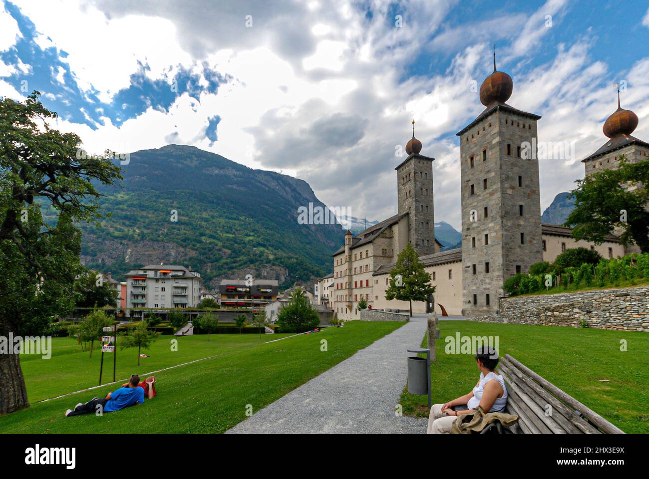 The Stockalper castle in Brig, Switzerland Stock Photo - Alamy