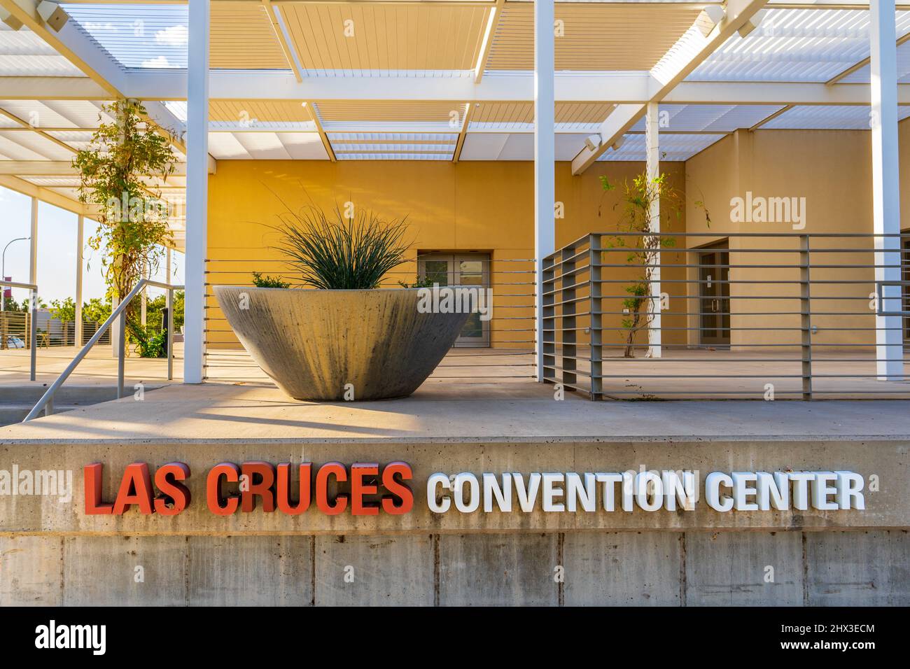 sign on the Las Cruces Convention Center Stock Photo - Alamy