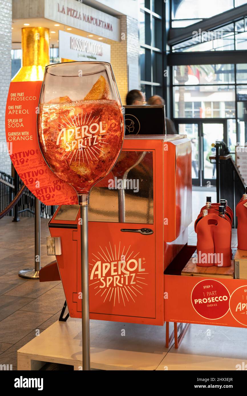 Las Vegas, NV - December 15, 2021: Aperol Spritz display inside Eataly ...