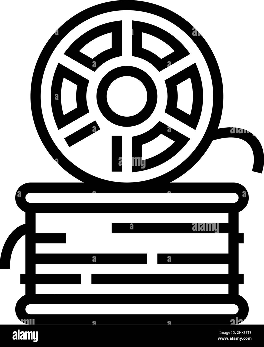 3d printer plastic line icon vector illustration Stock Vector Image ...