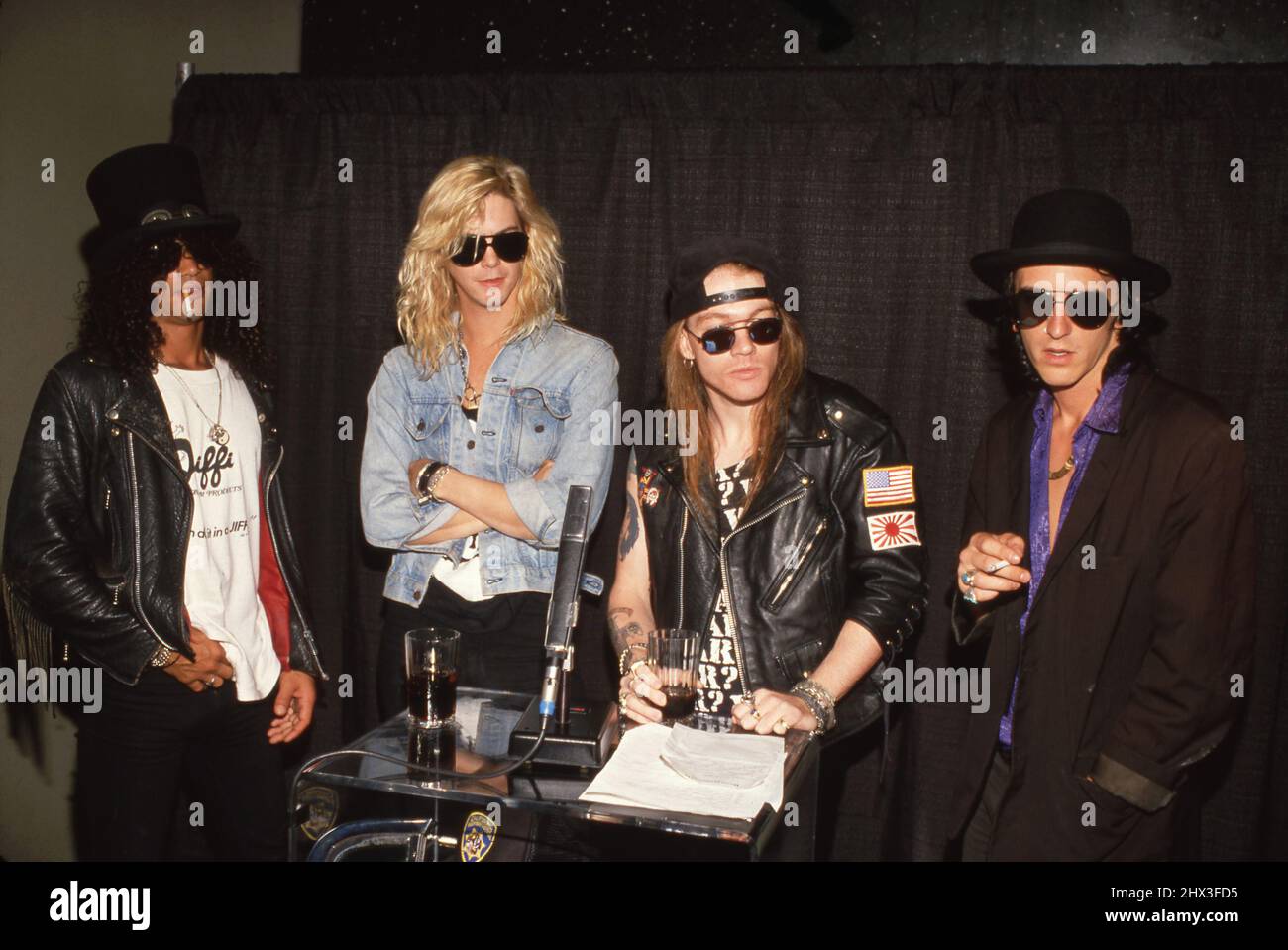 Guns N Roses at the 47th Annual Golden Globe Awards on January 20, 1990 ...