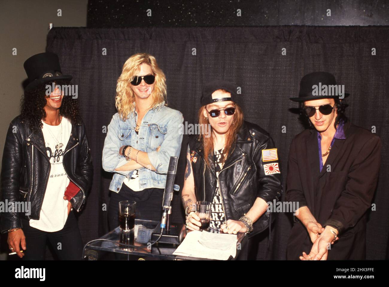 Guns N Roses at the 47th Annual Golden Globe Awards on January 20, 1990 ...