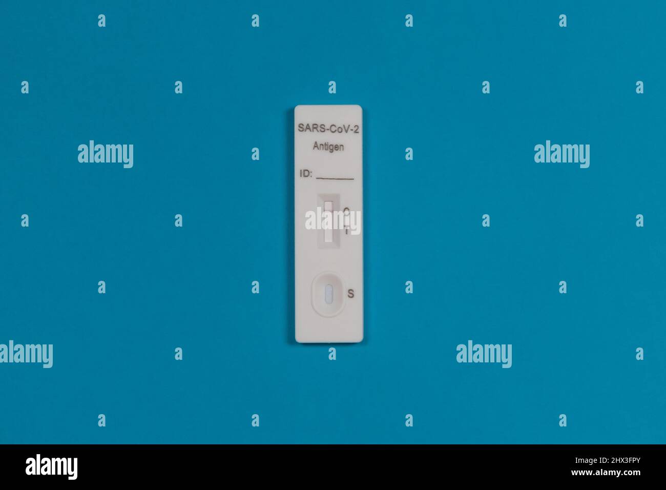 Antigen testing. Negative SARS-CoV-2 Rapid Antigen Test isolated on ...