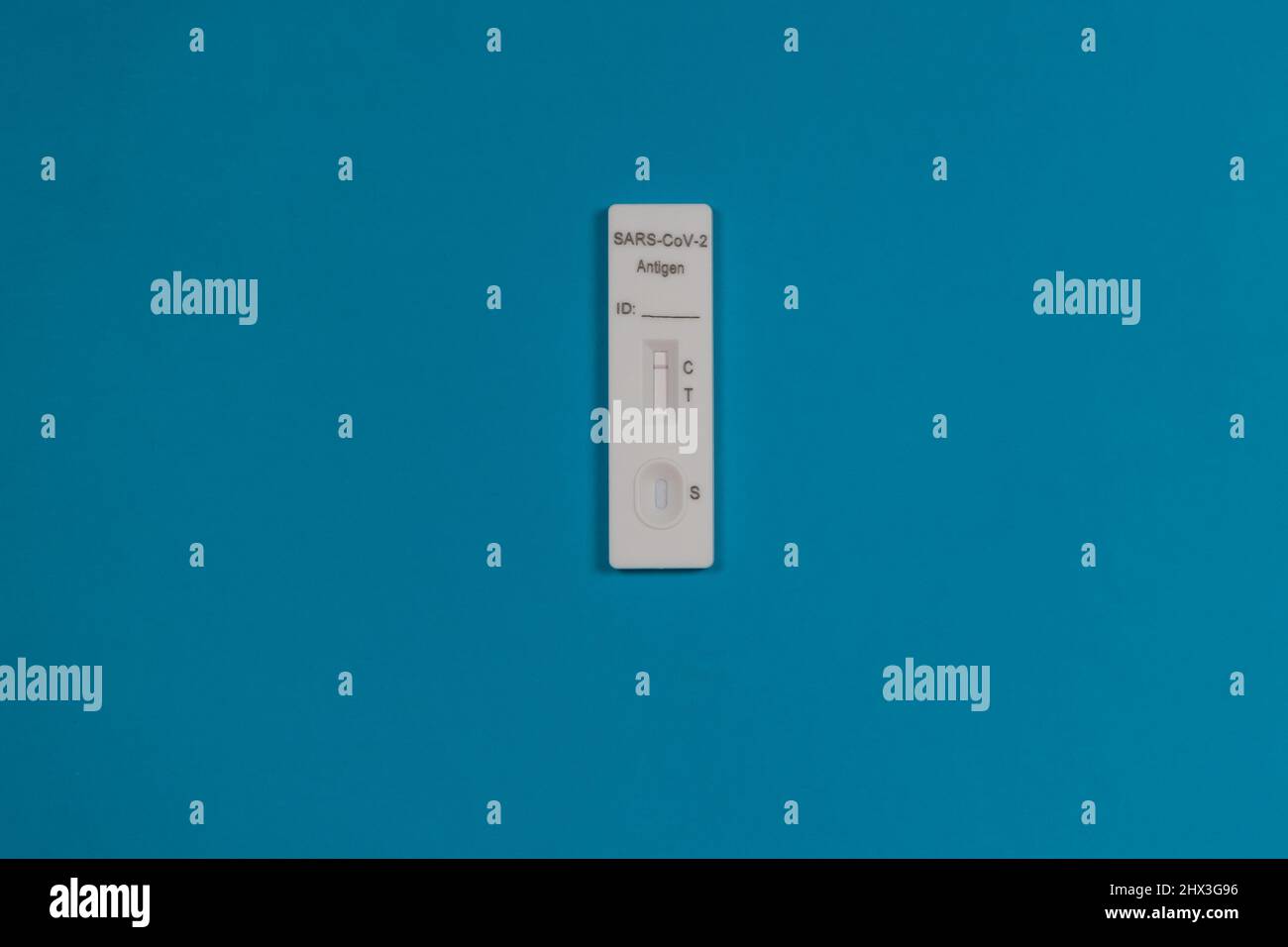 antigen test. This quick blood test shows a positive result for ...