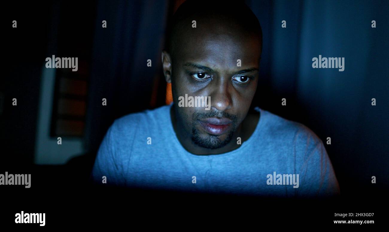Reading computer face reflection hi-res stock photography and images ...