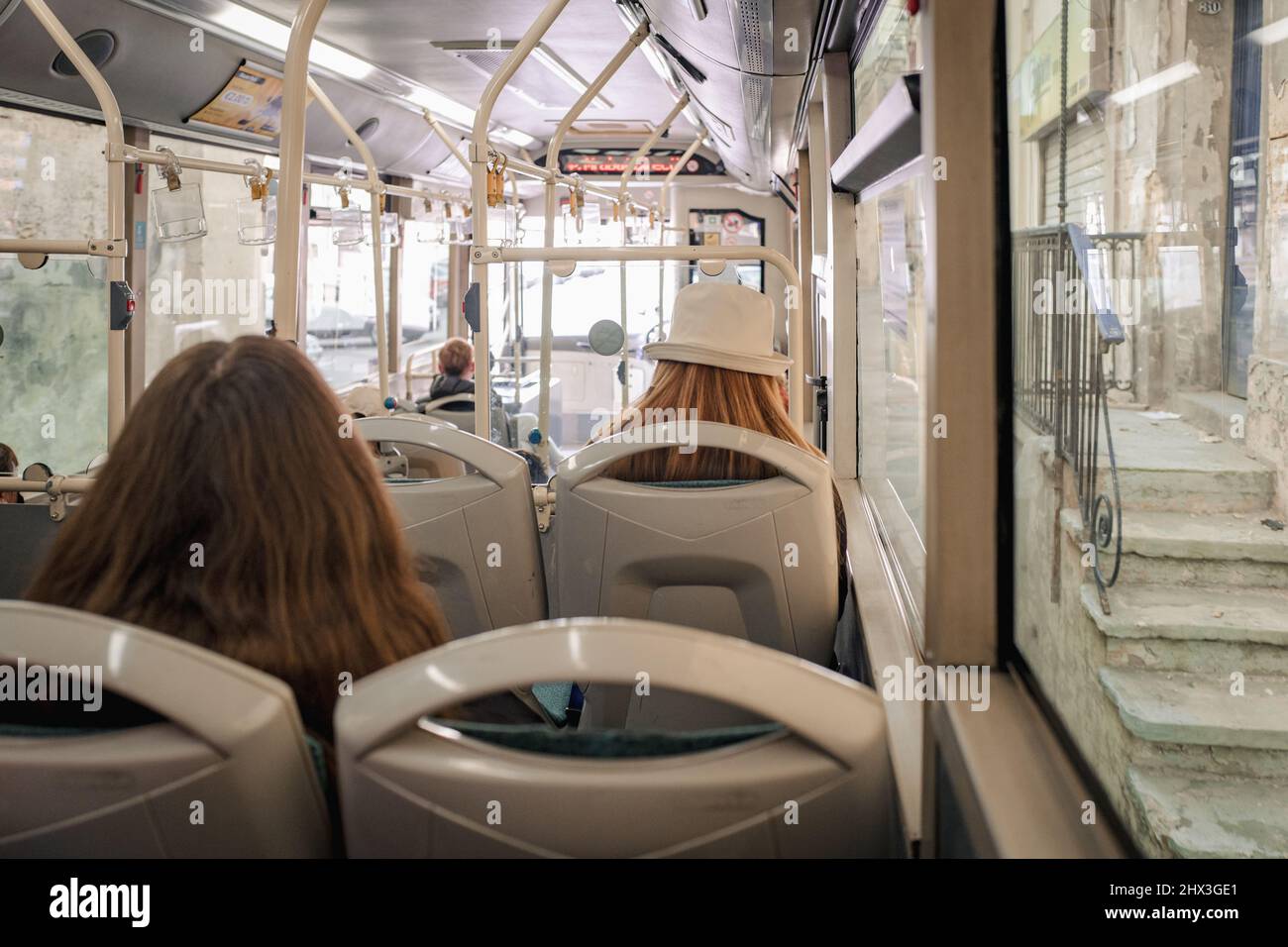 Taking the local bus transportation in Malta Stock Photo - Alamy