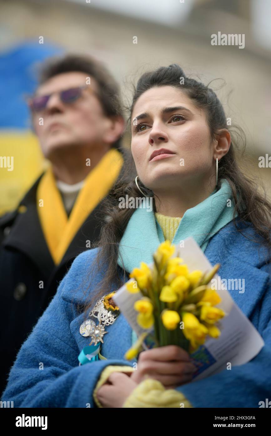 Edinburgh Scotland, UK March 09 2022. Scottish Artists for Ukraine ...