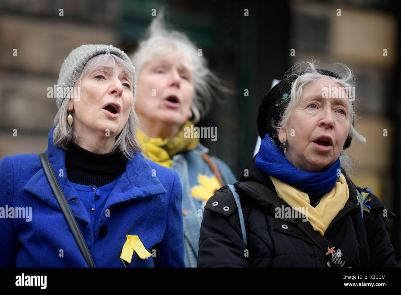 Scottish artists ukraine protest 2022 hi-res stock photography and ...