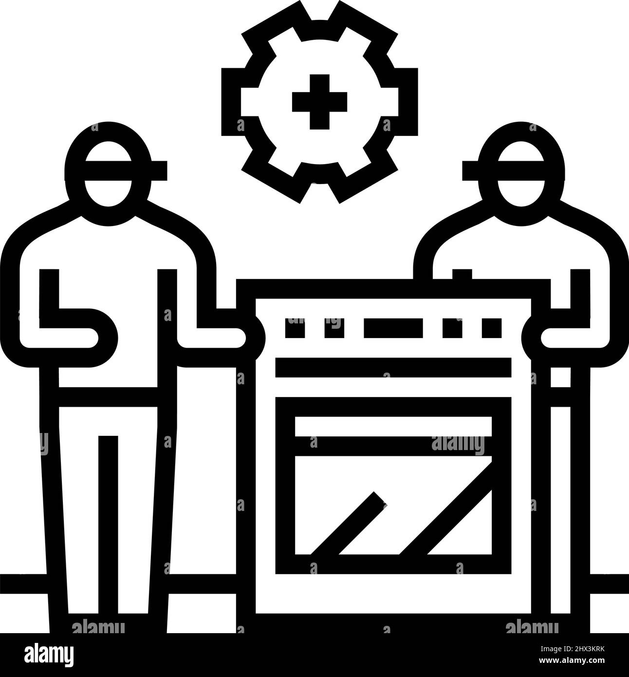 appliance installation line icon vector illustration Stock Vector Image ...