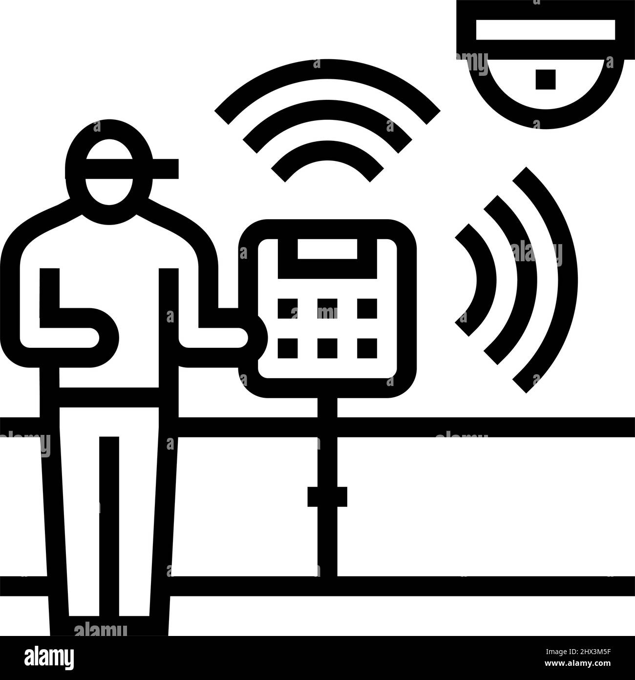 smart home device installation line icon vector illustration Stock ...