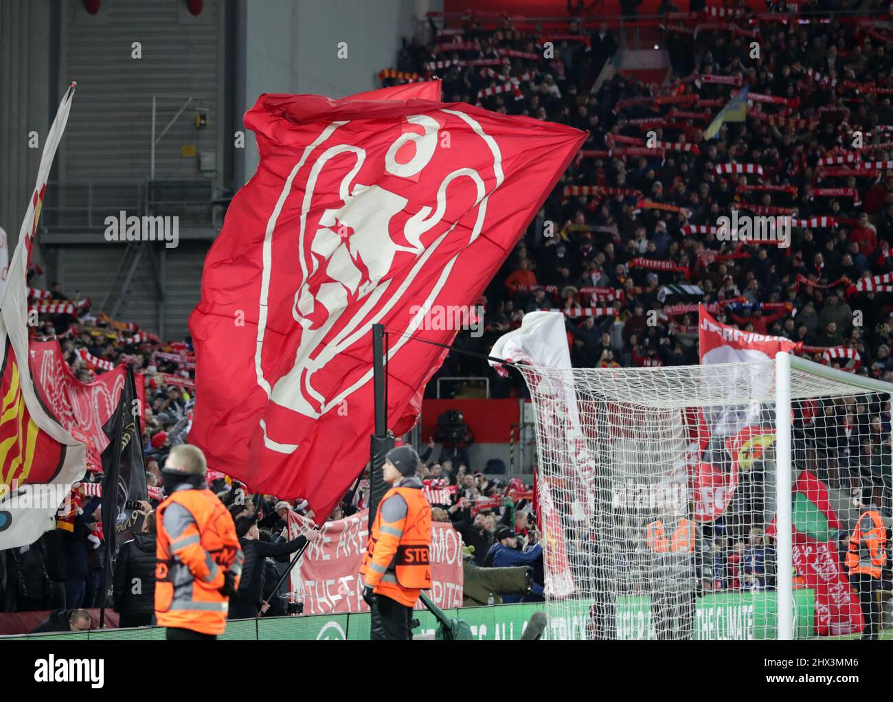 8th March 2022 ; Anfield, Liverpool, England; Champions League football ...