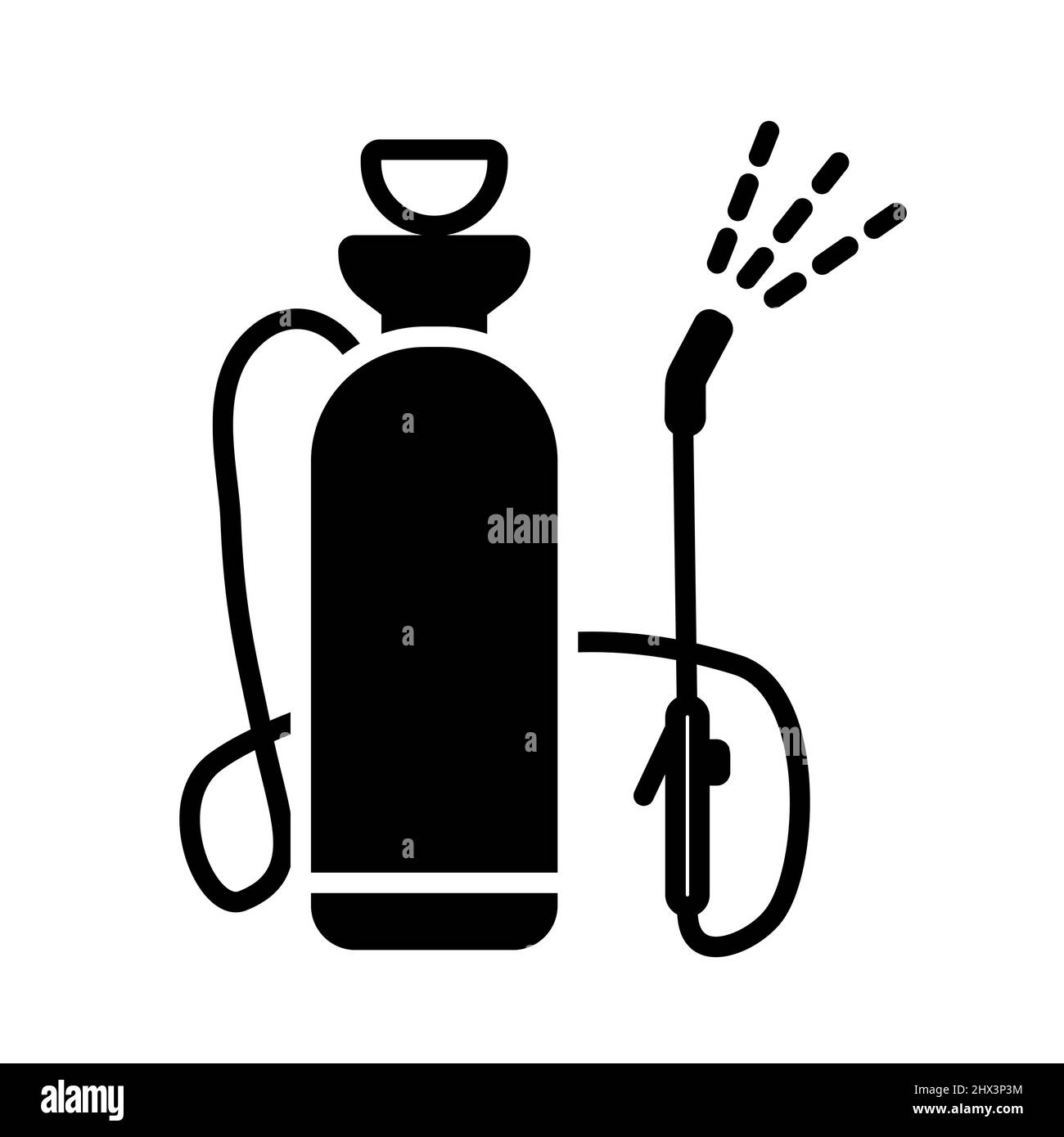 Garden sprayer isolated vector glyph icon. Graph symbol for agriculture ...