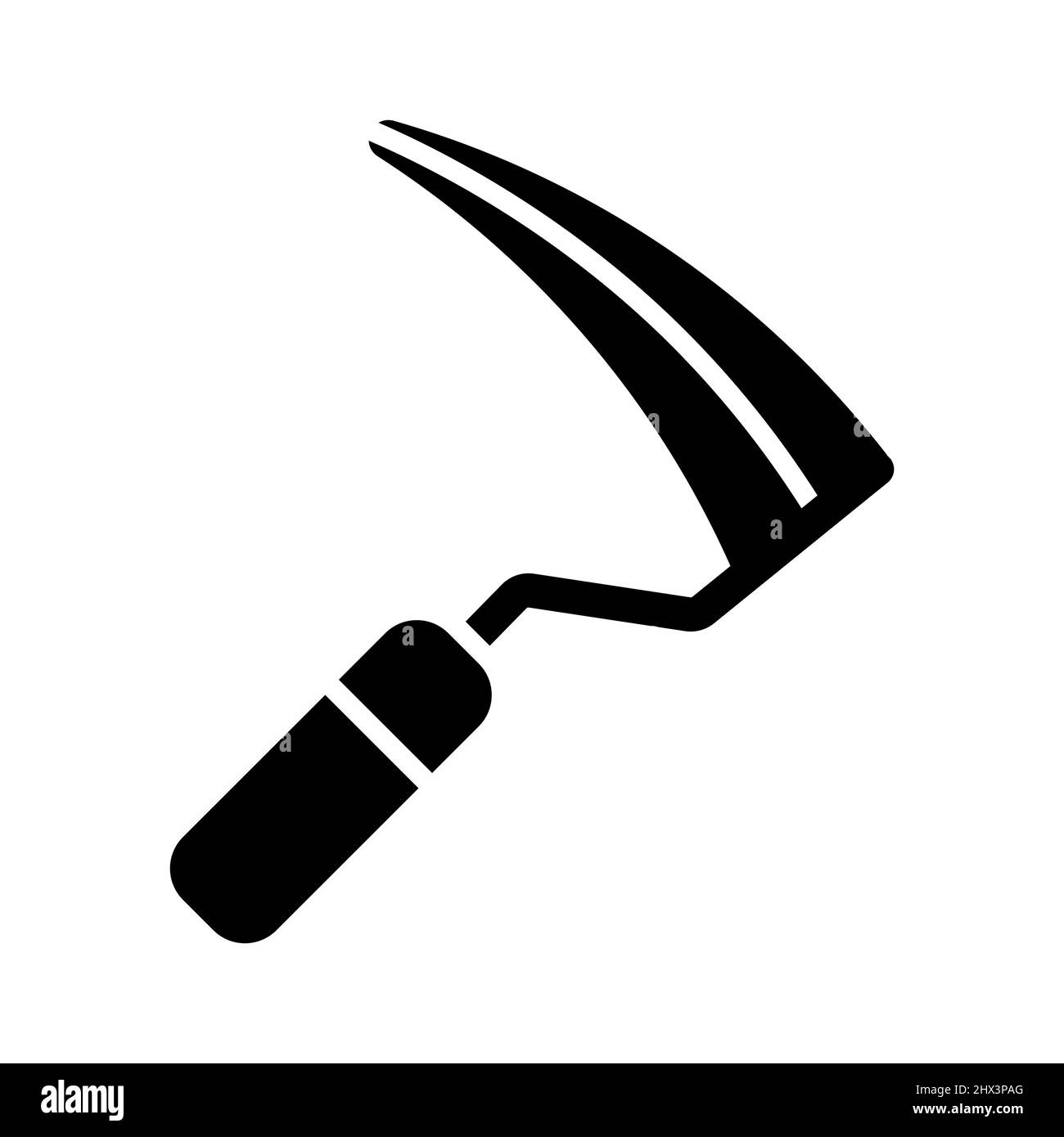 Garden sickle isolated vector glyph icon. Graph symbol for agriculture ... Garden sickle isolated vector glyph icon. Graph symbol for agriculture ...