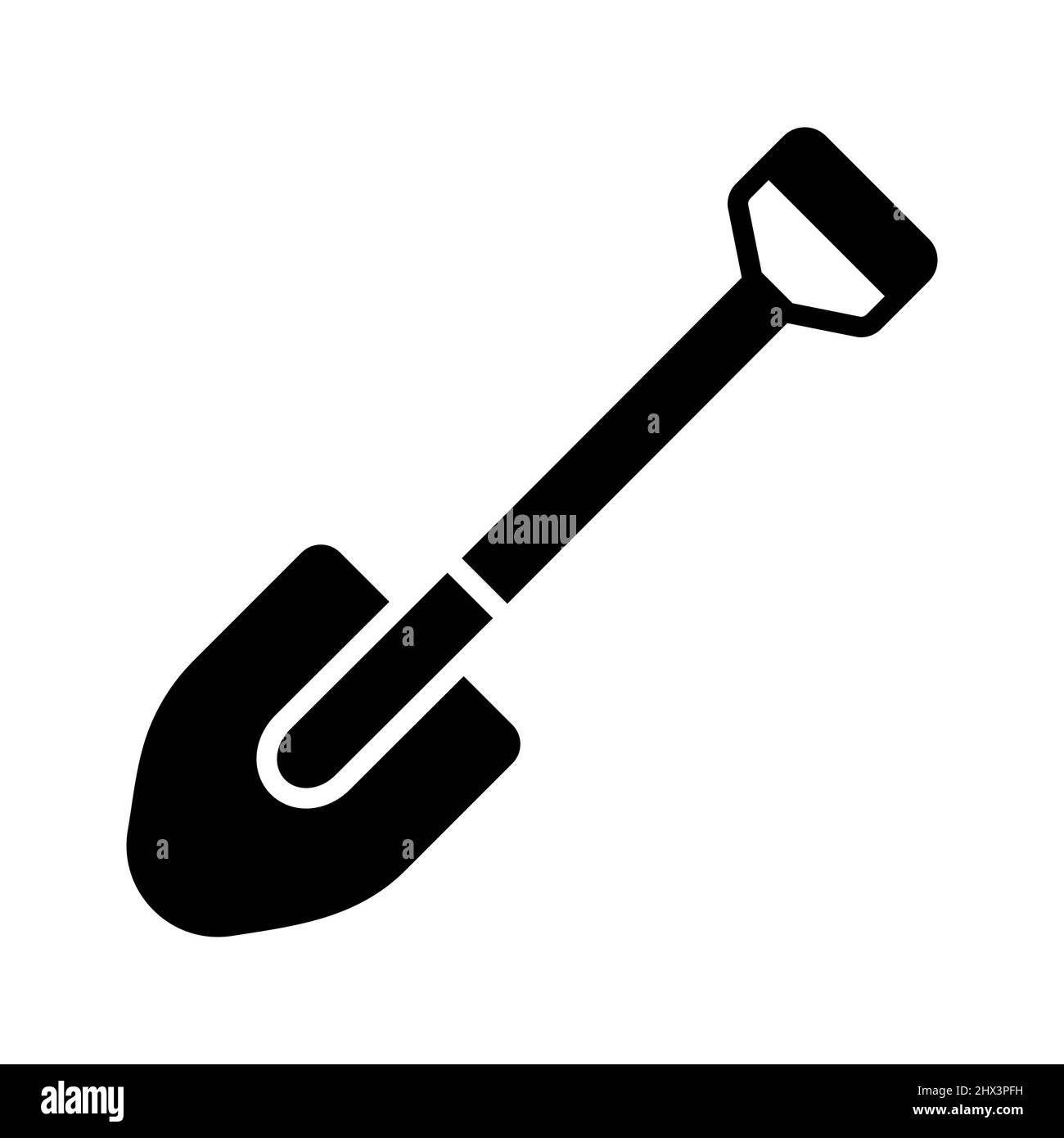 Garden shovel isolated vector glyph icon. Graph symbol for agriculture ...