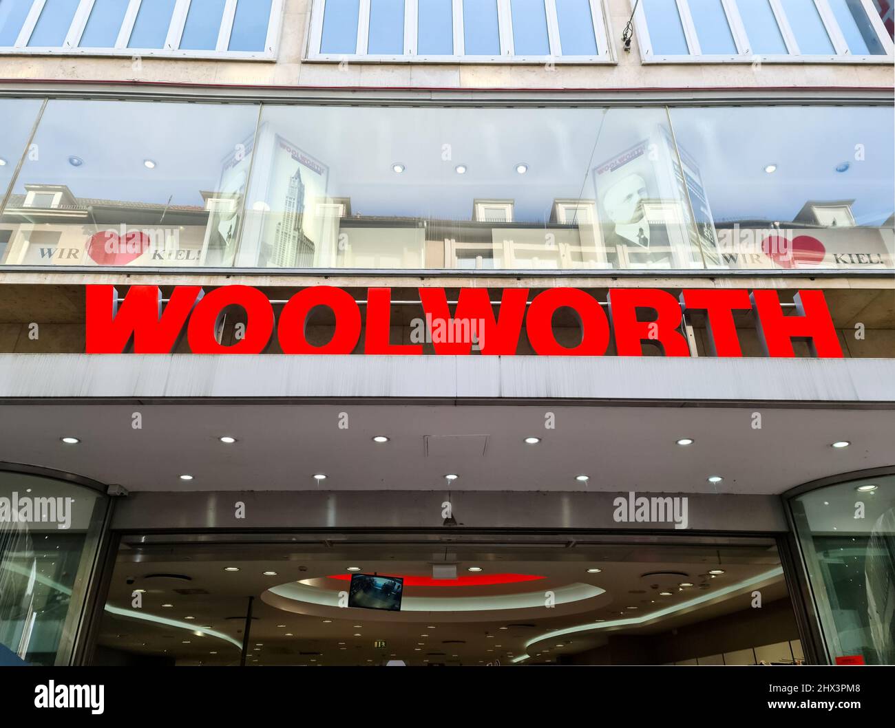 Entrance area of a Woolworth store in a shopping zone Stock Photo - Alamy