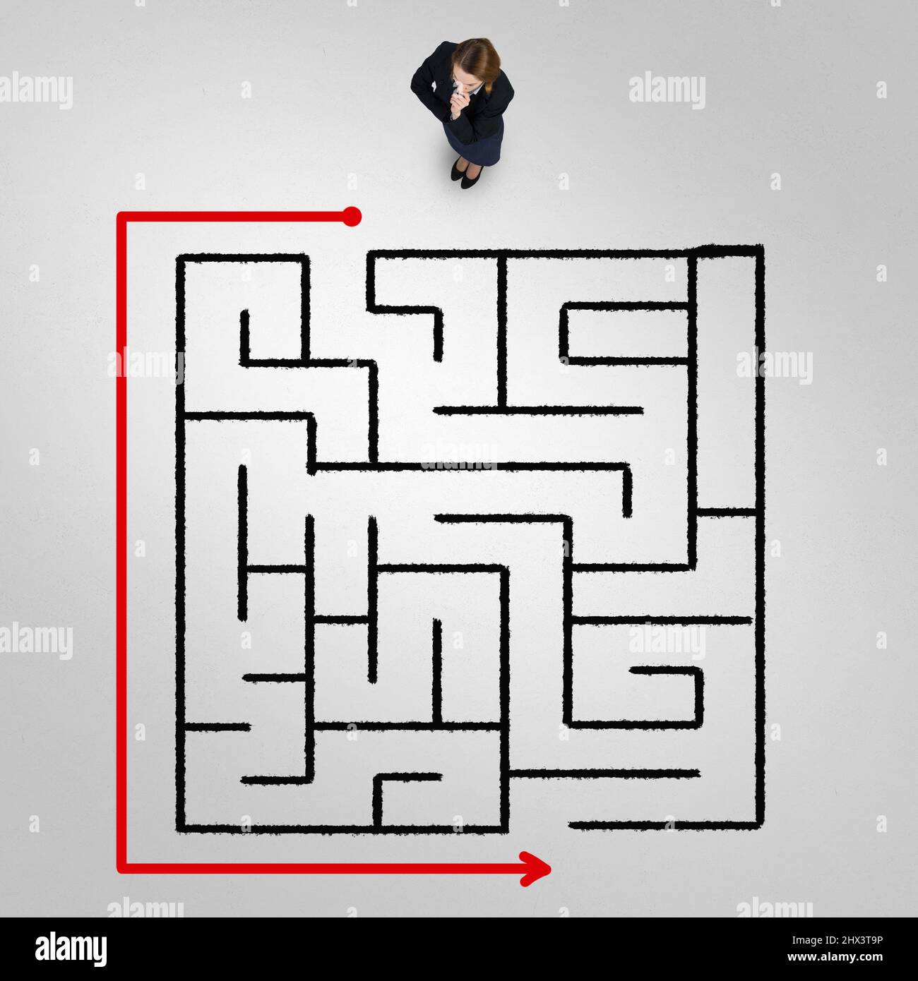 Finding right problem solution Stock Photo - Alamy