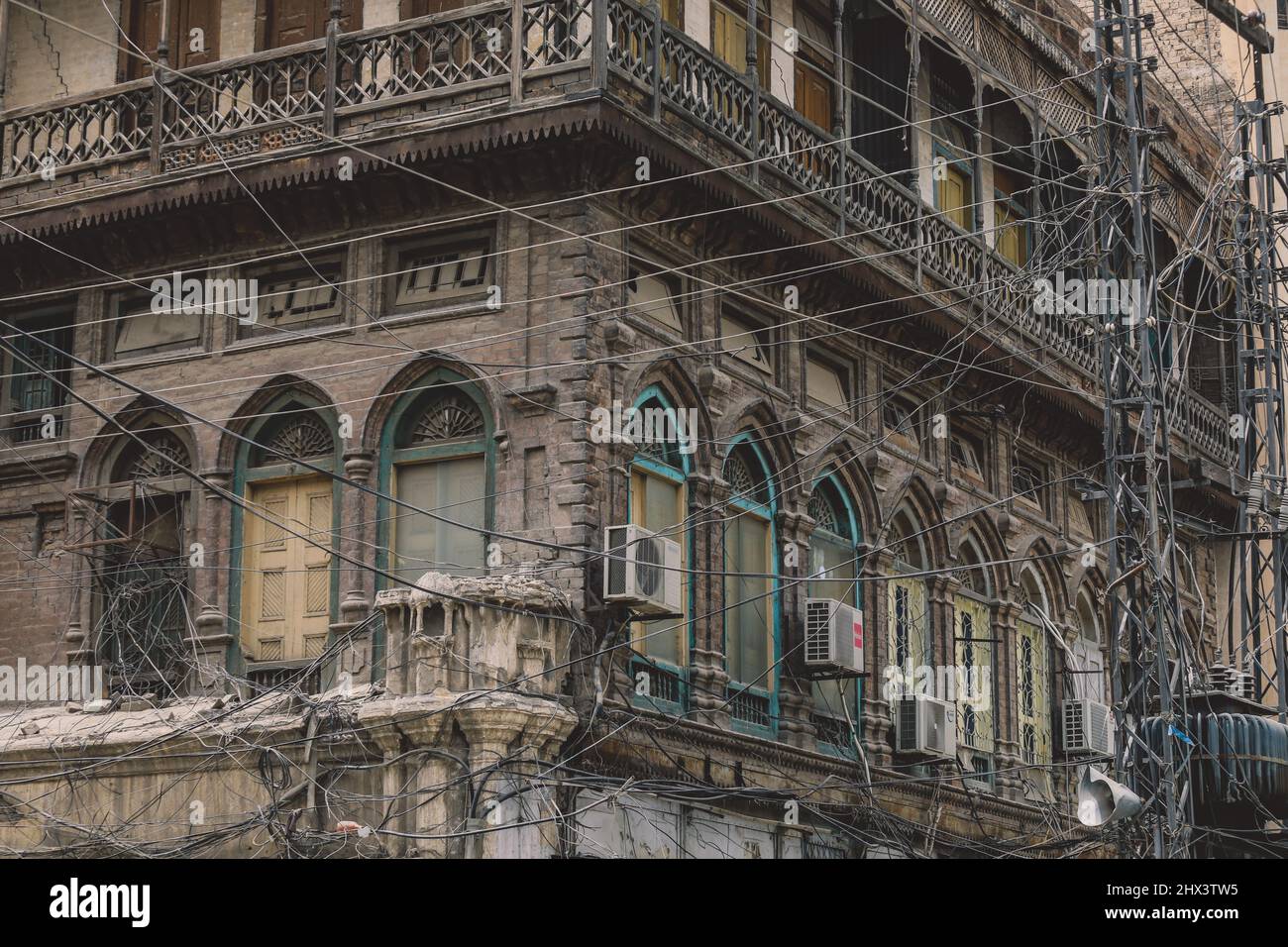 Interesting View to the Old Streets of Pakistan Peshawar City Center ...