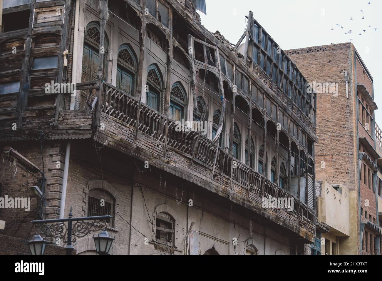 Interesting View to the Old Streets of Pakistan Peshawar City Center ...