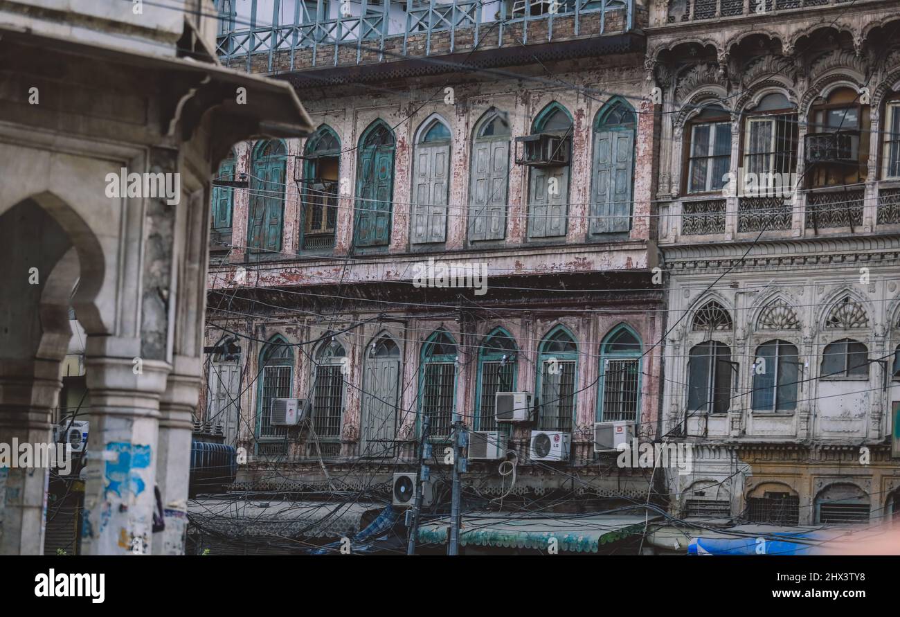 Interesting View to the Old Streets of Pakistan Peshawar City Center ...