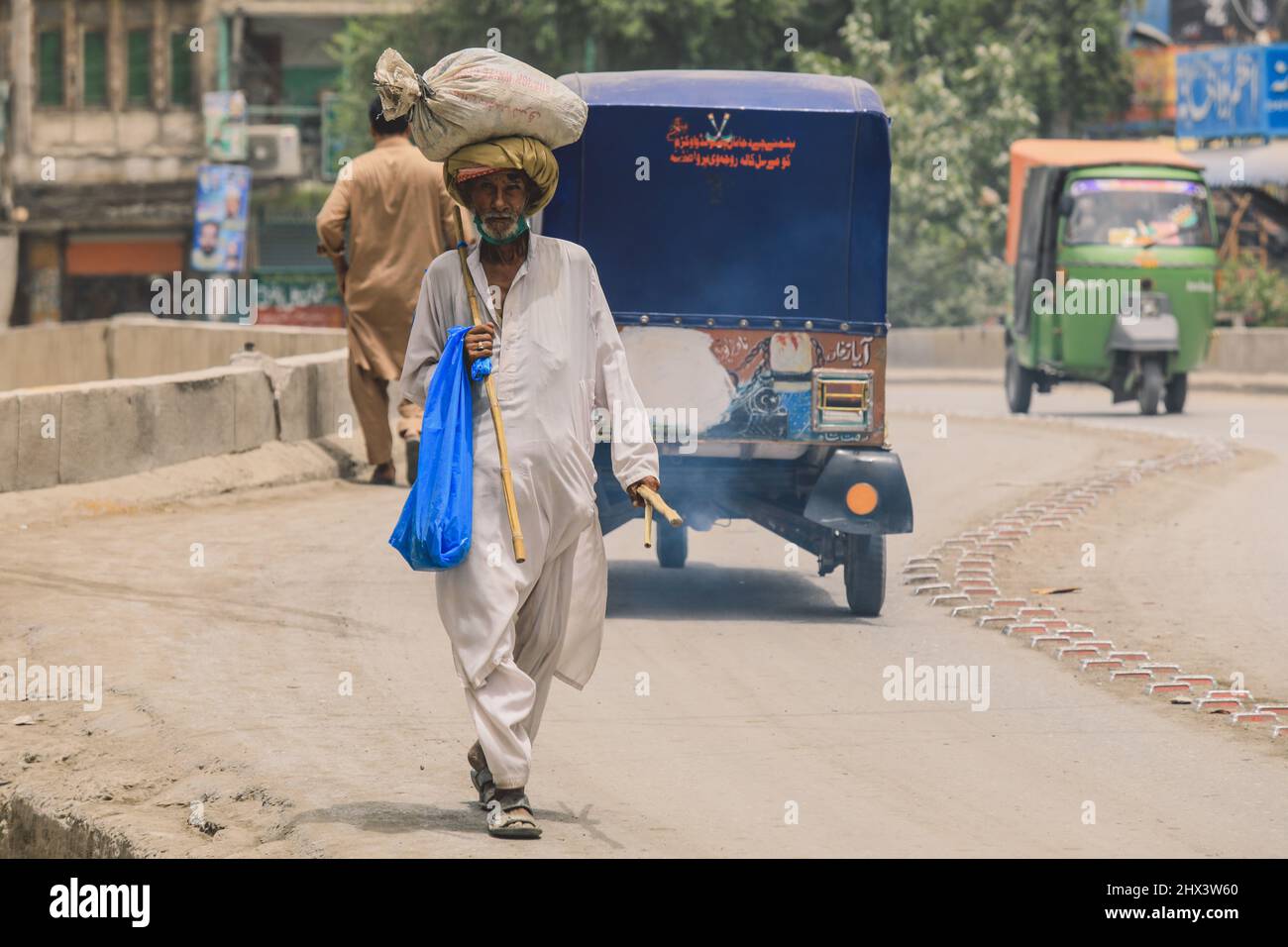 Old Pakistani Man with the Beard in the Peshawar City Center Stock ...