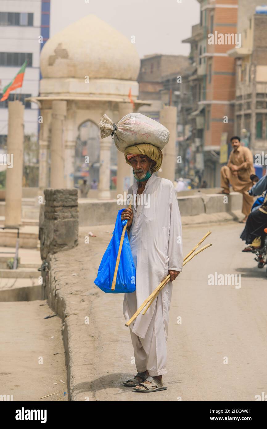 Old Pakistani Man with the Beard in the Peshawar City Center Stock ...