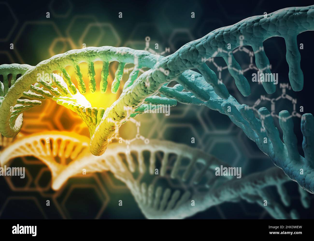 DNA molecules background Stock Photo - Alamy