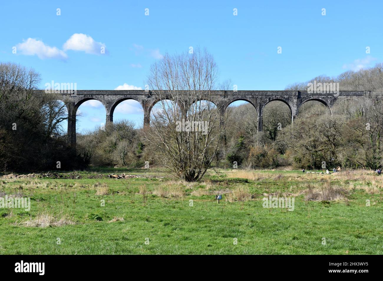 Porthkerry viaduct, Porthkerry country park, Barry, Glamorgan, Wales ...