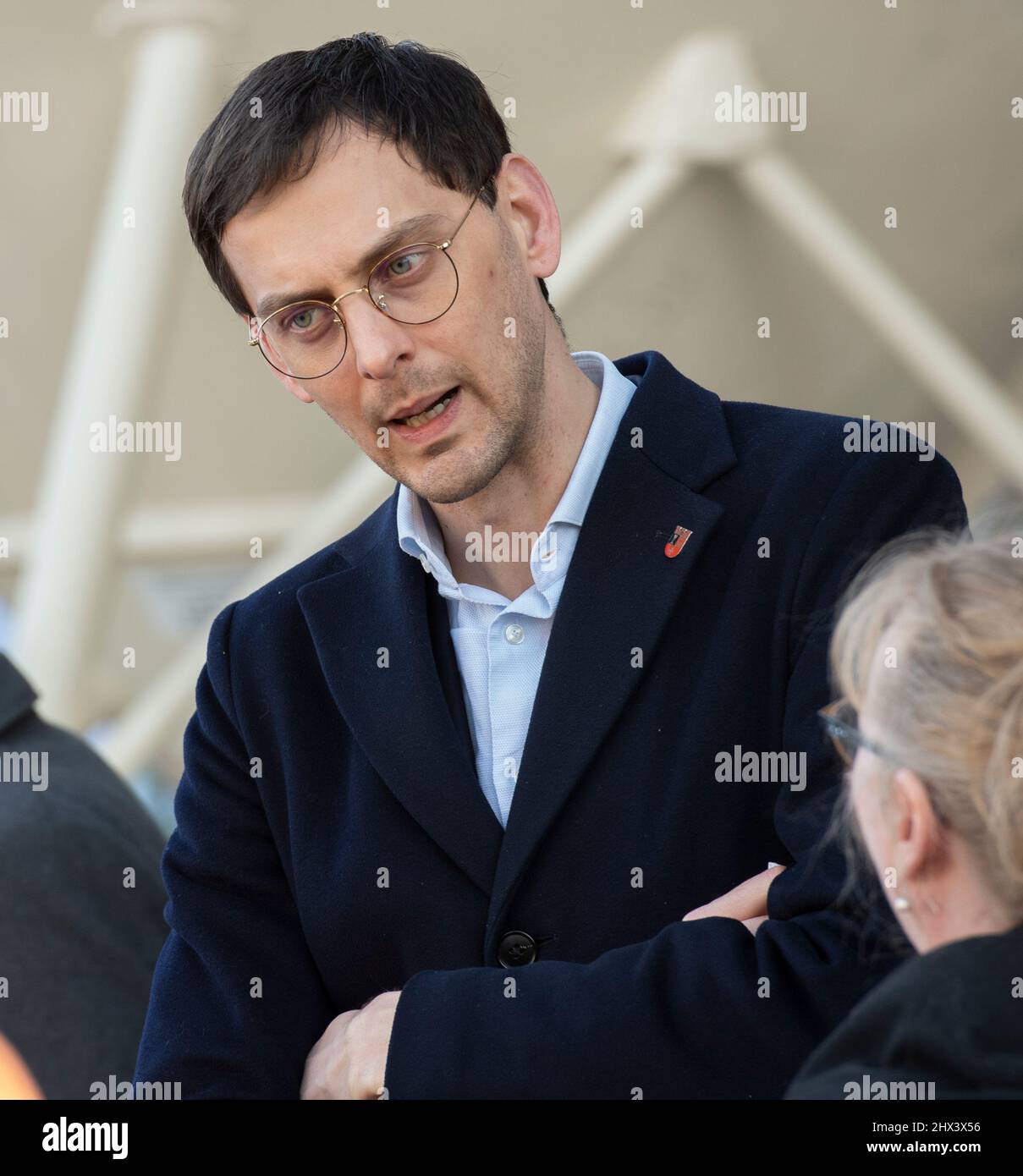 Berlin, Germany. 09th Mar, 2022. Neukölln's district mayor Martin Hikel ...