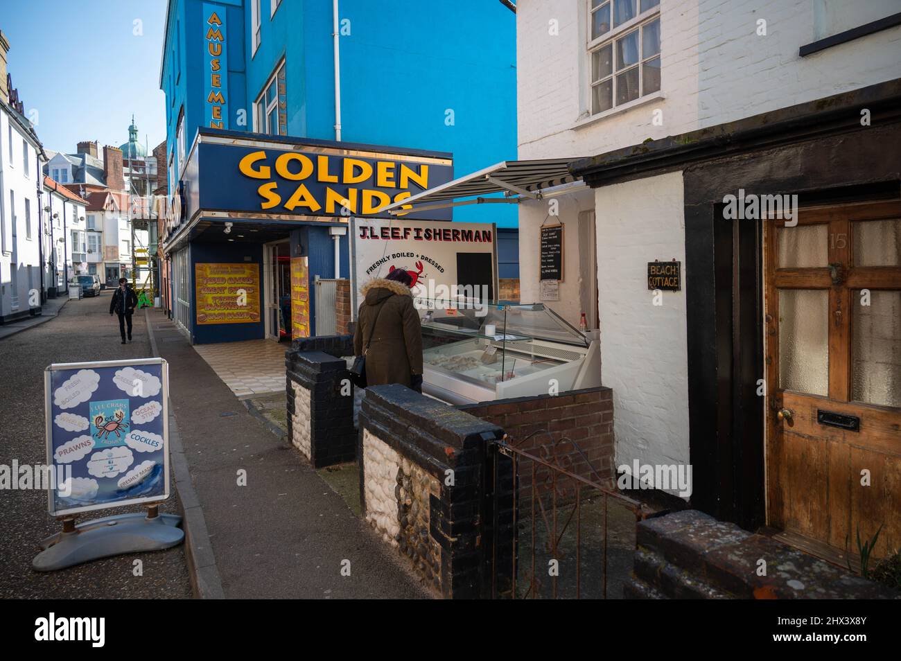 Cromer crab sign hi-res stock photography and images - Alamy