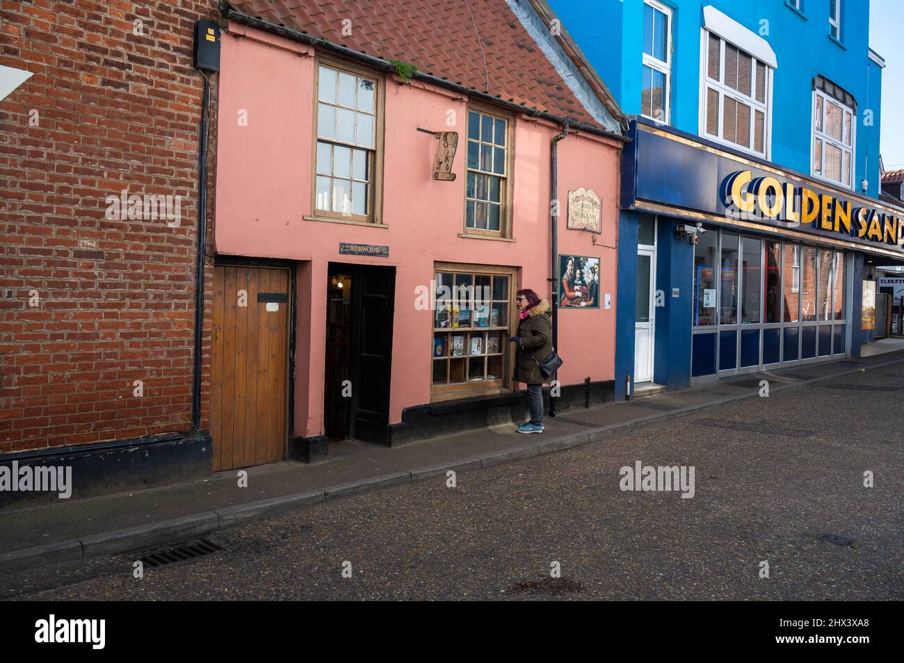 Old traditional quaint book shop in a side street in Cromer Norfolk ...