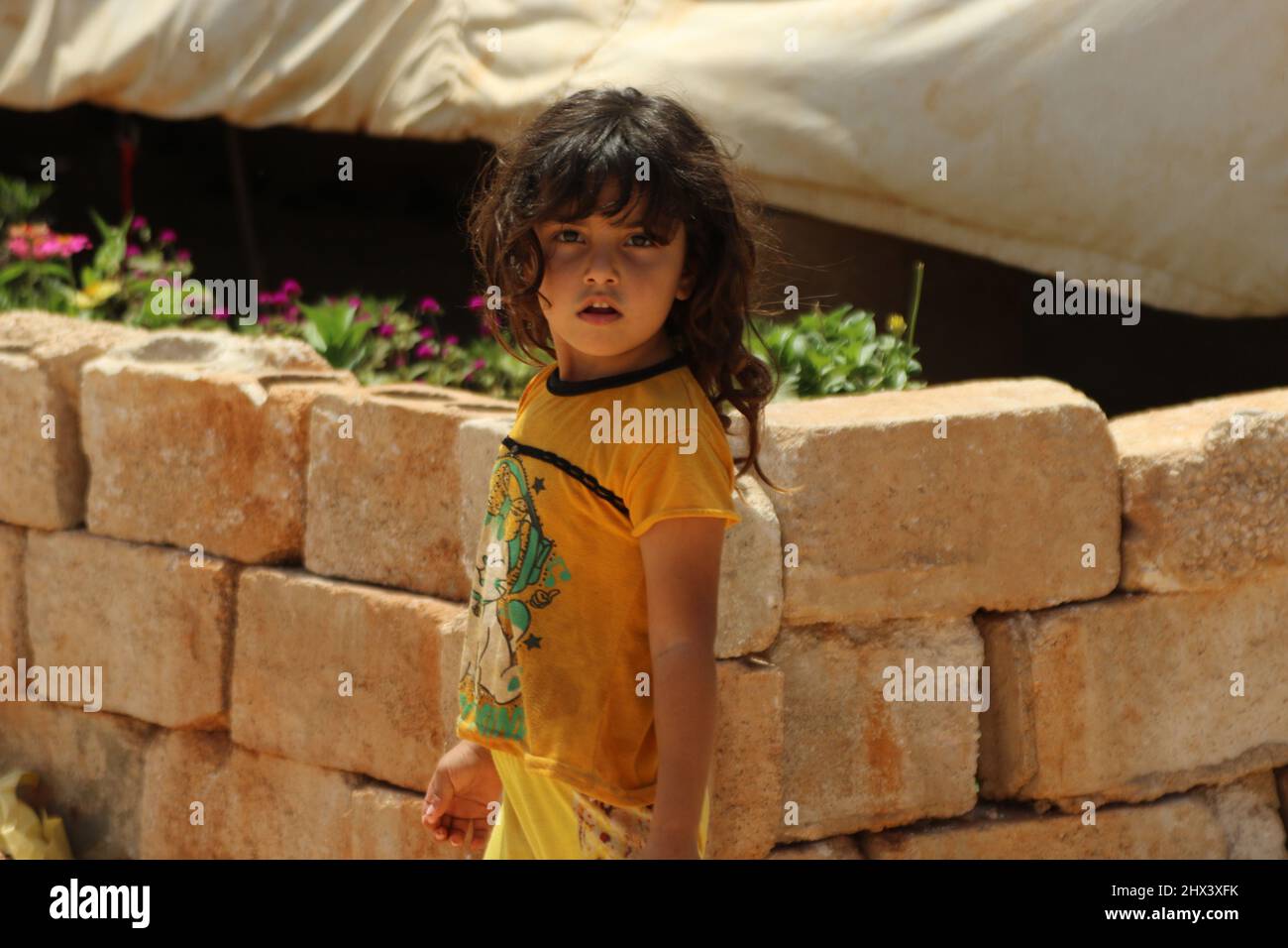 Syrian boy in a tent in syrian camps Stock Photo - Alamy