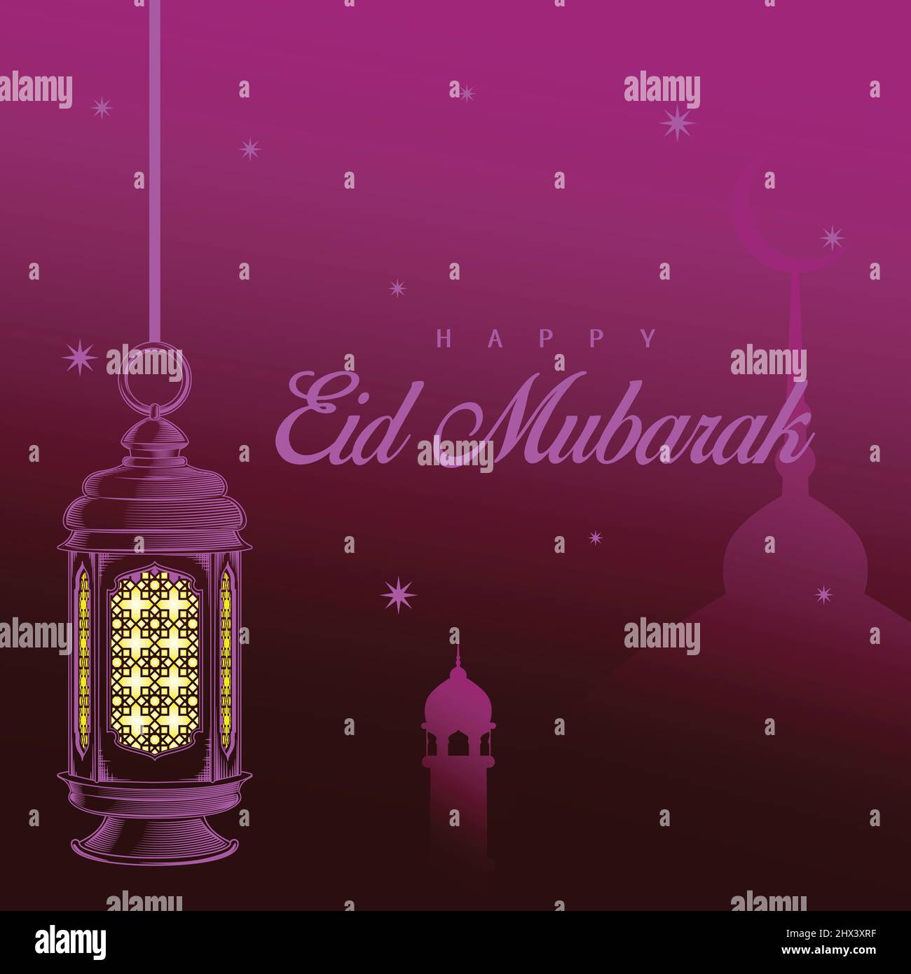 Simple and modern banner design for Eid Mubarak#2 Stock Vector Image ...